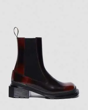 Dr. Martens Maybole Square Toe Chelsea Boots - Red