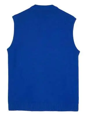 LEATHERSMITH OF LONDON Intarsia-knit Vest - Blue