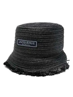 Jacquemus Interwoven Bucket Hat - Black
