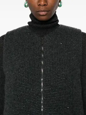 Fabiana Filippi Sequin-embellished Gilet - Grey