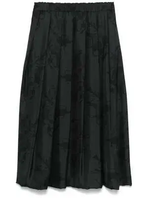 Fabiana Filippi Graphic-print Midi Skirt - Black
