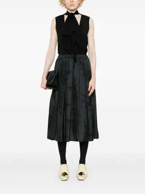 Fabiana Filippi Graphic-print Midi Skirt - Black