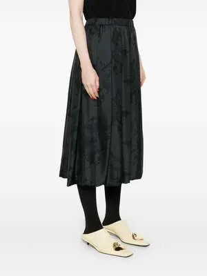 Fabiana Filippi Graphic-print Midi Skirt - Black