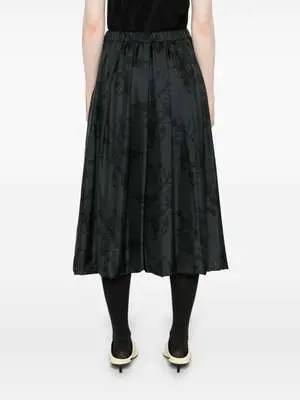 Fabiana Filippi Graphic-print Midi Skirt - Black