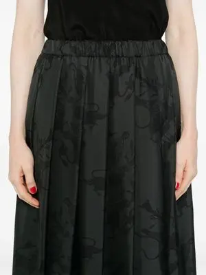 Fabiana Filippi Graphic-print Midi Skirt - Black