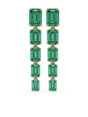 VEYNOU 14kt Yellow Emerald Dangle Earrings - Gold