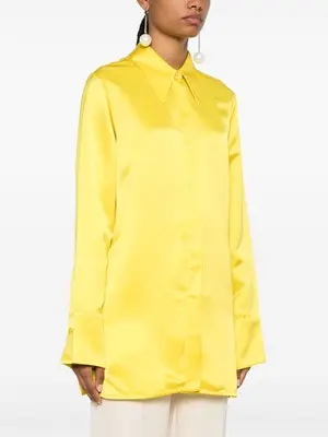 JIL SANDER Satin Shirt - Yellow