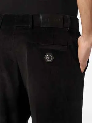 Philipp Plein Wide-leg Velvet Trousers