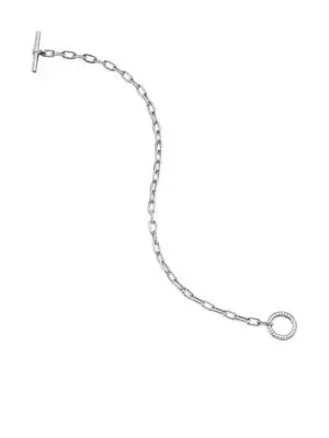 David Yurman Sterling Dy Madison Chain Diamond Bracelet
