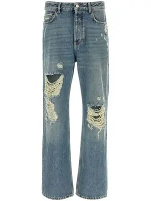 Balenciaga Ripped Straight-leg Jeans