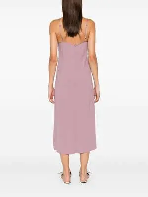 FORTE_FORTE Satin Midi Slip Dress - Pink