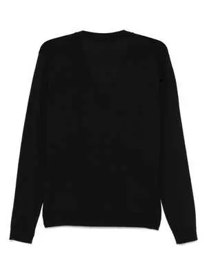 NUUR V-neck Merino Wool Cardigan - Black