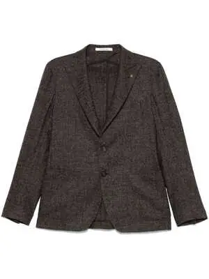 Tagliatore Herringbone-pattern Blazer - Brown