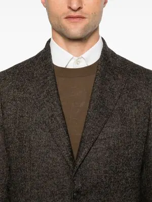 Tagliatore Herringbone-pattern Blazer - Brown