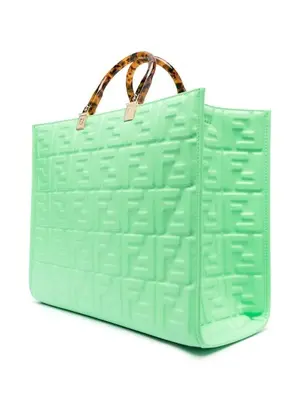 Fendi Ff Logo-embossed Tote