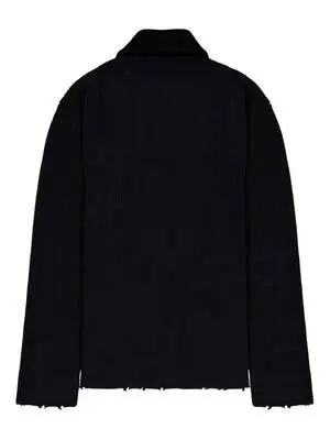 LANEUS Shawl-collar Jumper - Black