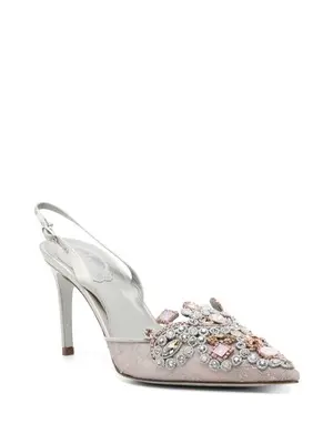 Rene Caovilla 90mm Veneziana Pumps - Grey