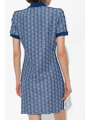 Lacoste Monogram Jacquard Polo Dress - Blue