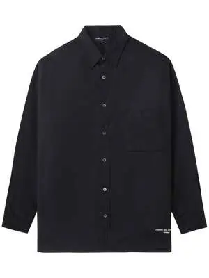 Comme Des Garçons Logo-detail Pocket Shirt - Black