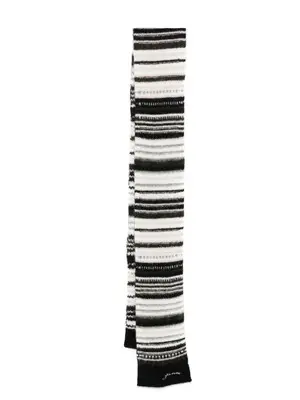 GANNI Striped Scarf