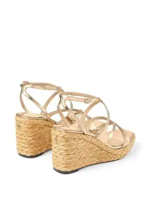 JIMMY CHOO 110 Ayla Sandals - Gold