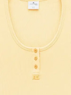 COURREGES Holistic Snaps T-shirt - Yellow
