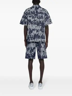 Alexander McQueen Graffiti Denim Shorts