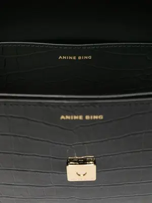 ANINE BING Croc-effect Leather Shoulder Bag