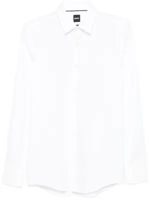 BOSS Interlock-weave Shirt White
