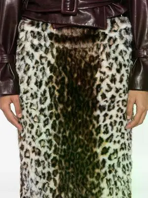 Alexander McQueen Leopard-print Pencil Midi Skirt