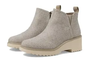 Toms Maude Suede Wedge Ankle Boots - Tan