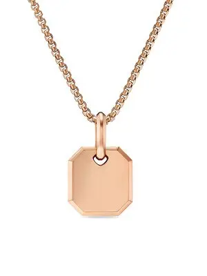 David Yurman Roman Amulet In 18k Rose 15mm - Gold