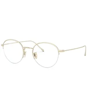 Giorgio Armani Round Eyeglasses - Gold-tone