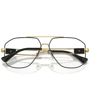 Versace Pilot Eyeglasses - Black,gold-tone