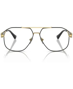 Versace Pilot Eyeglasses - Black,gold-tone