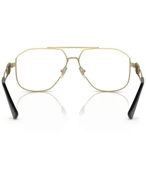 Versace Pilot Eyeglasses - Black,gold-tone