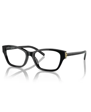 Tory Burch Acetate Rectangle Eyeglasses - Black