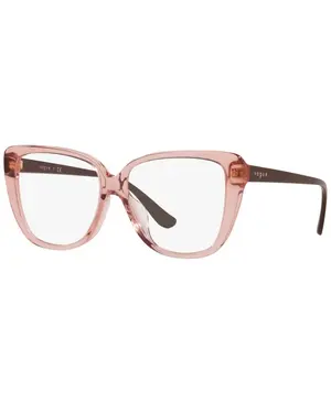 VOGUE EYEWEAR Vo5413f Butterfly Low Bridge Fit Eyeglasses - Transparent Pink