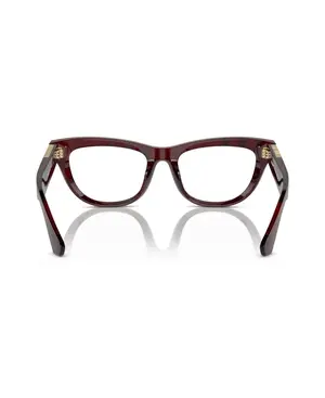 Burberry Full Rim Eyeglasses - Check Red