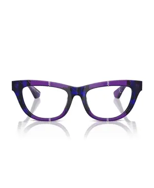 Burberry Full Rim Eyeglasses - Check Violet