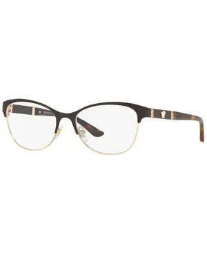 Versace Versace Irregular Eyeglasses Brown Gold