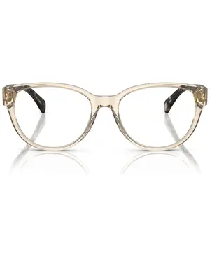 Ralph Lauren Oval Eyeglasses - Shiny Transparent Light Brown