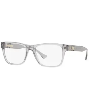Versace Rectangle Eyeglasses - Transparent Gray