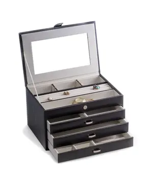 BEY-BERK 4 Level Jewelry Box - Multi