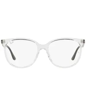 Ray-ban Eyeglasses With Square Frame And Tortoiseshell Finish - Transparent Gray