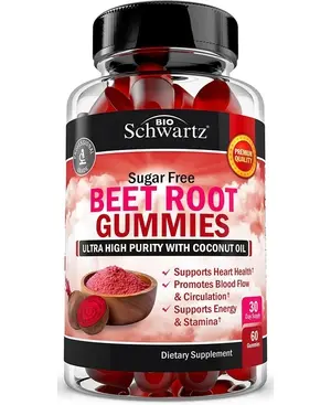BIOSCHWARTZ Sugar-free Beet Root Gummies Blood Pressure Support - No Color