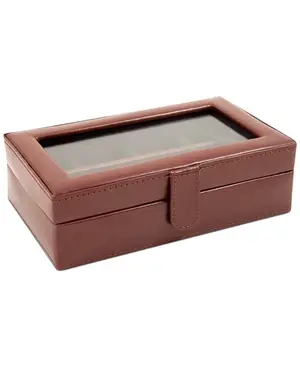 BEY-BERK Leather 12-piece Cufflinks Box
