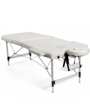 GIVIMO 84 Inch L Portable Adjustable Massage Bed With Carry Case For Facial Salon Spa - White
