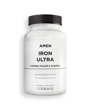 Amen Iron Ultra Supplement + Copper - White