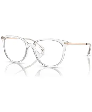 Michael Kors Round Eyeglasses - Clear Transparent